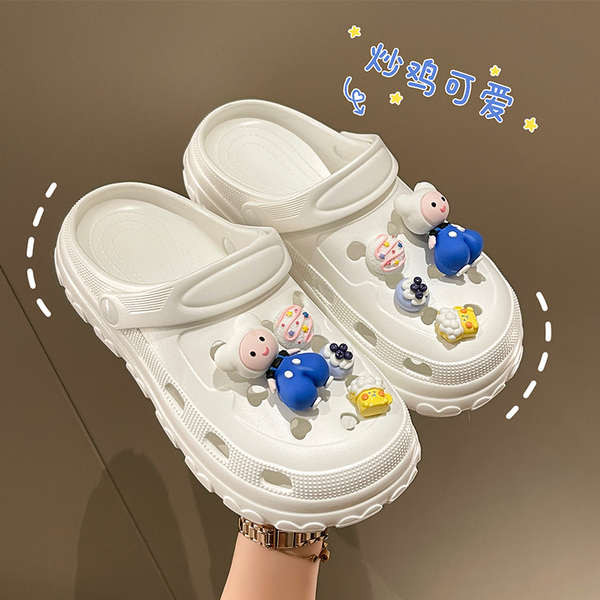 crocs women crocs Kasut lubang GGGLU, musim panas wanita memakai busana ...
