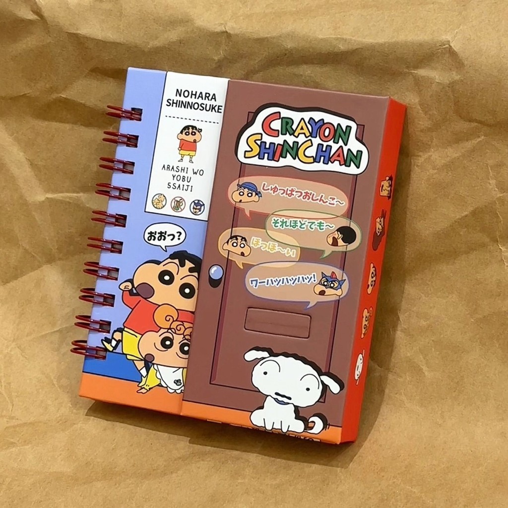 Cute Crayon Shin-Chan Magnetic Buckle Coil Notepad Color Inner Page ...