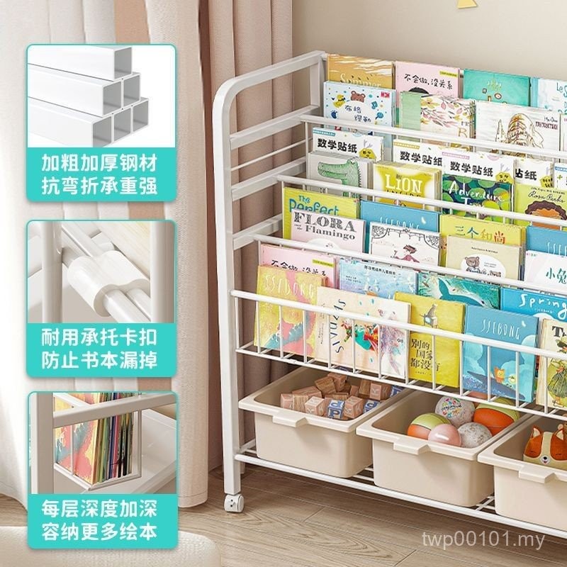 Rak buku kanak-kanak rak buku gambar rak mainan rak simpanan rumah ...