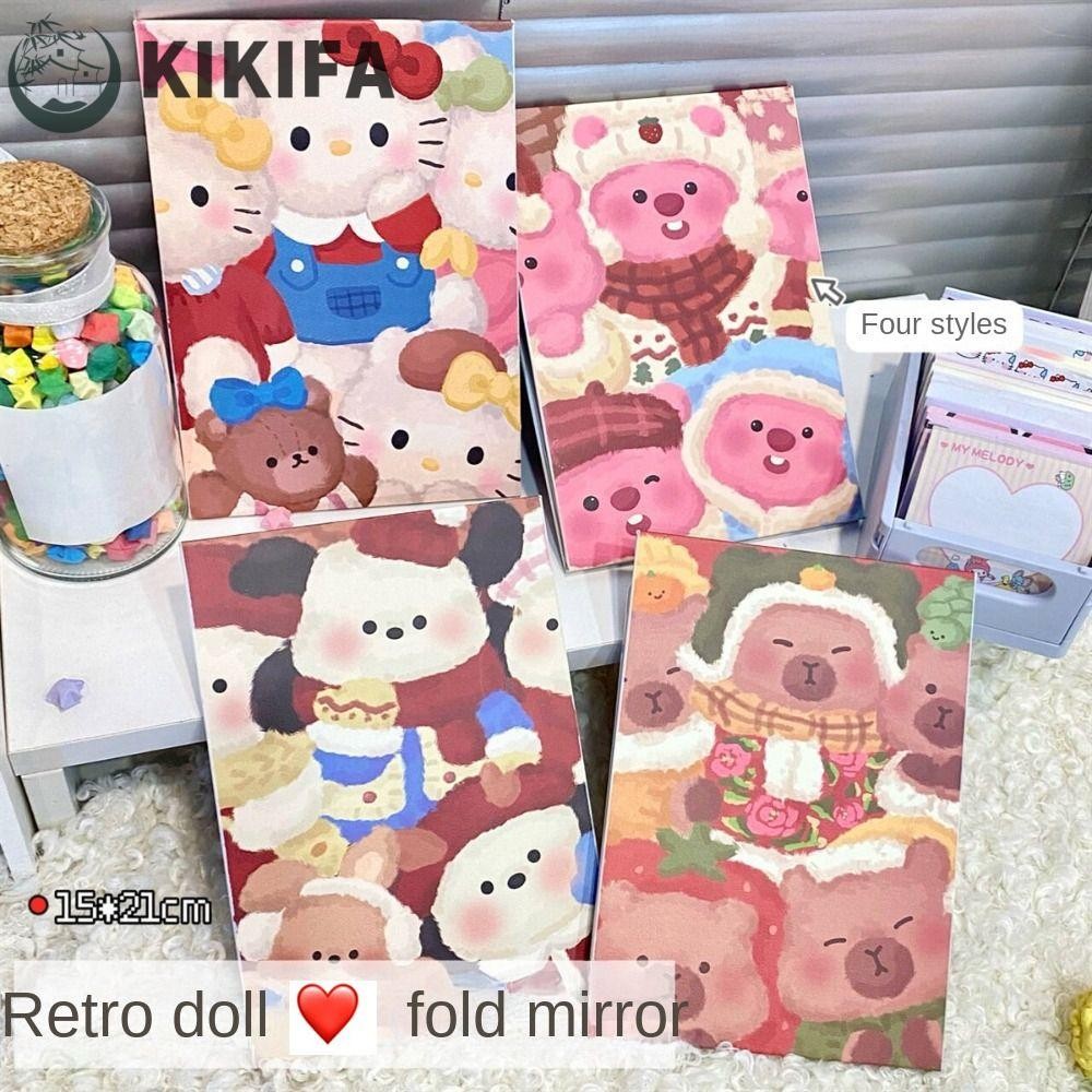 KIKIFA Foldable Makeup Mirror, Pochacco Desktop Mirror Folding Dressing ...