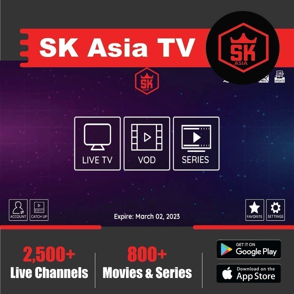 SK Asia 1 Tahun/Lifetime for Android/PC/IPTV | Shopee Malaysia