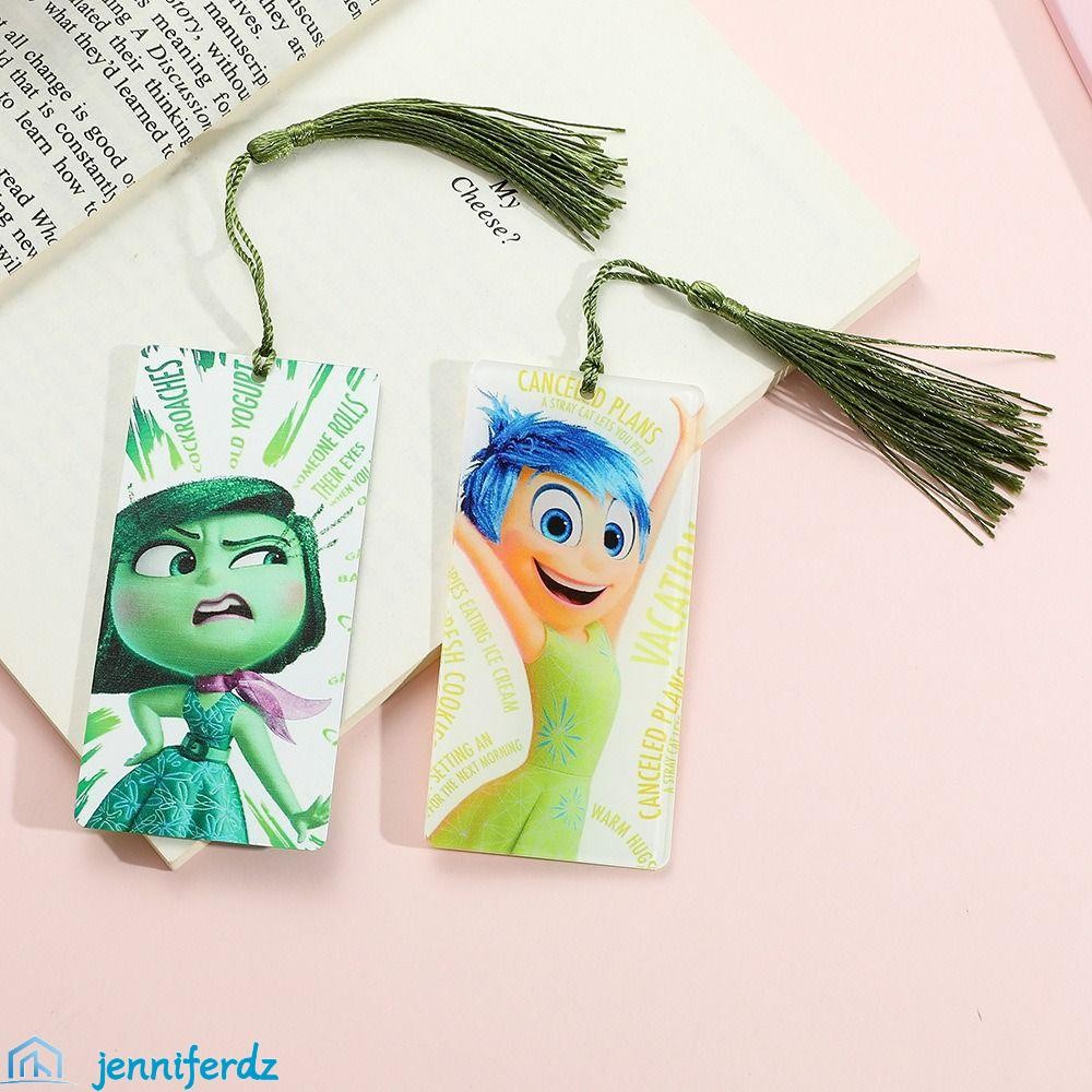 JENNIFERDZ Acrylic Bookmark with Tassel, Inside Out 2 Reading Bookmark ...