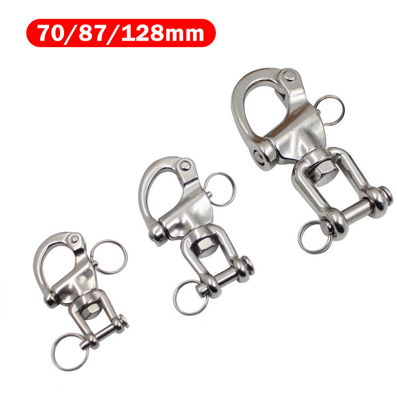 70/87/128mm Stainles Steel Swivel Snap Shackle Quick Connect Shackle ...