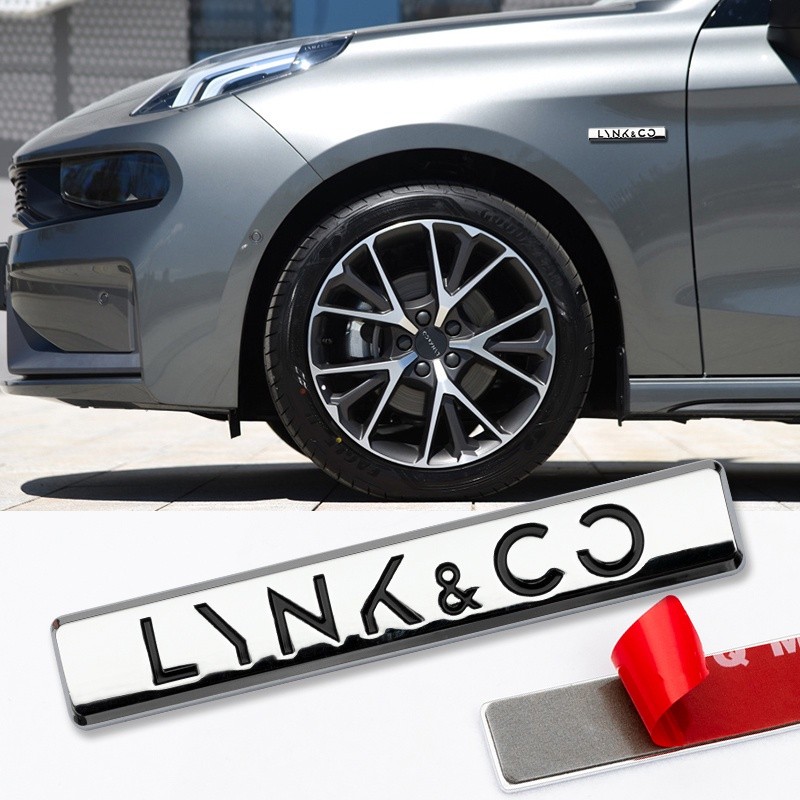 Letter Car Sticker Tail Label Side Label Suitable for LYNK & CO 01/02 ...