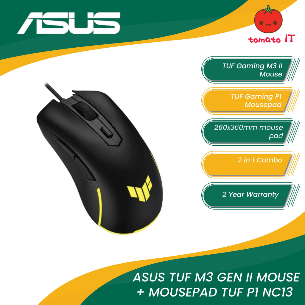 ASUS TUF Gaming M3 Gen II Gaming Mouse (Free TUF Gaming Mousepad ...