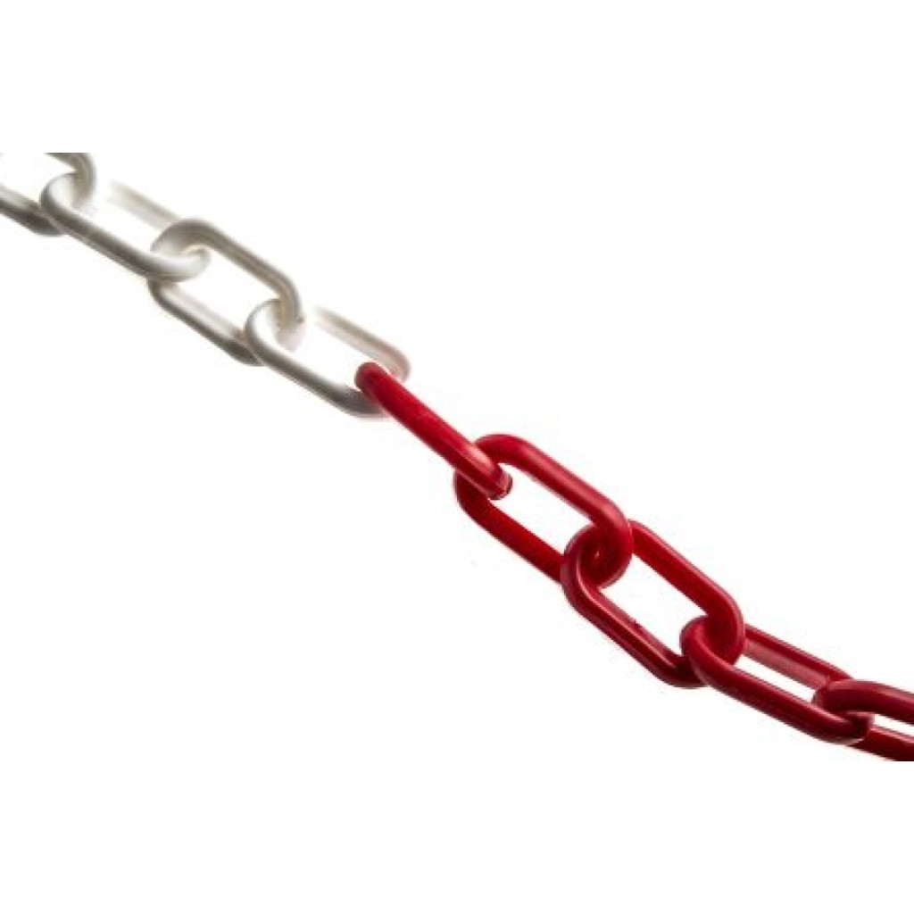 Plastic Chain Red, White Plastic Material Barrier & Stanchion Chain for ...