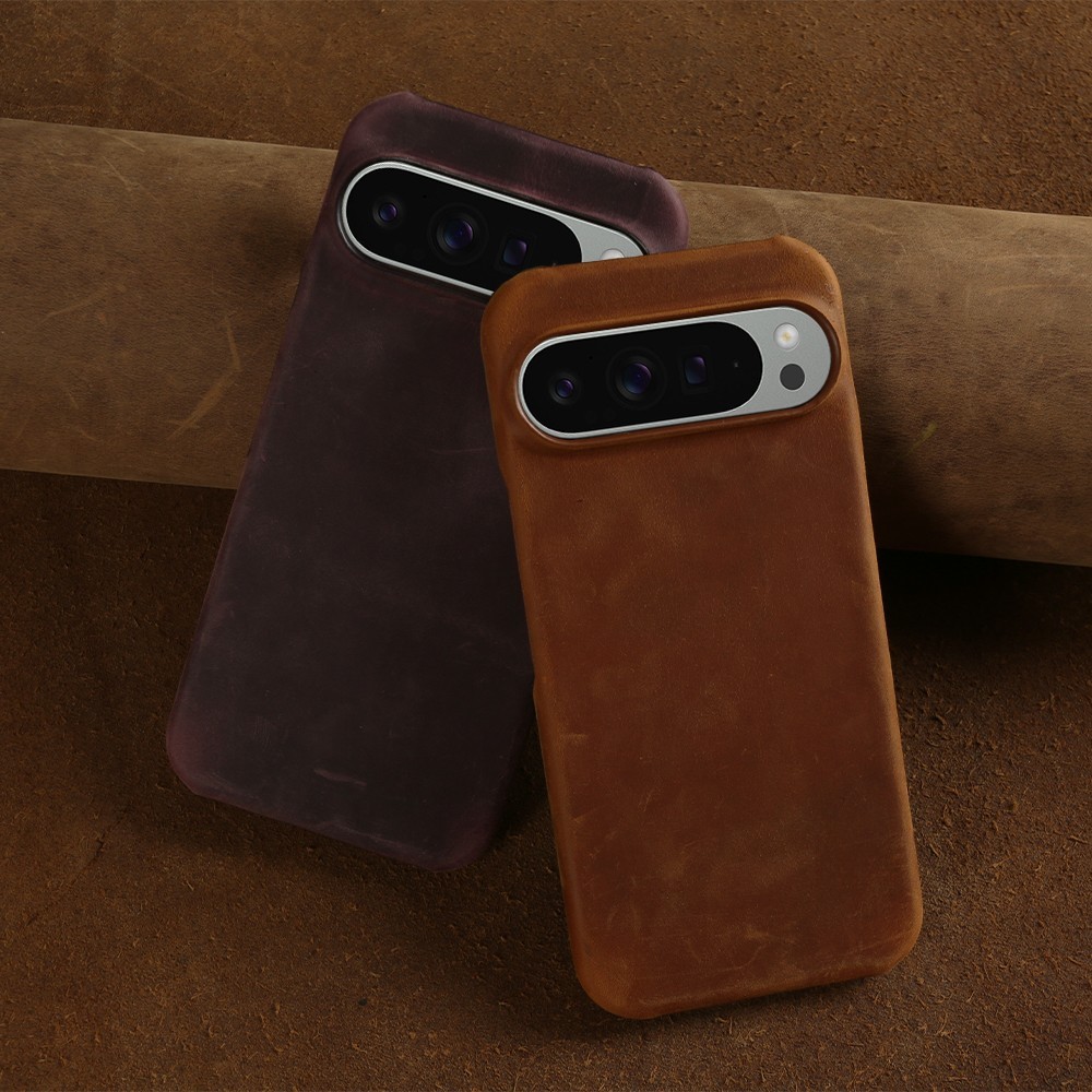 Full-grain Natural Leather Phone Case for Google Pixel 9 Pro XL 8 Pro ...
