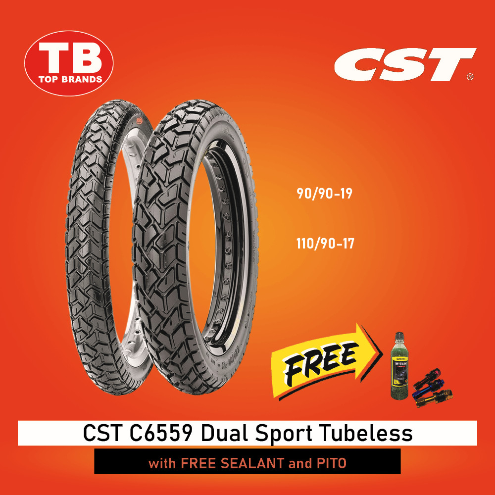 CST C6559 Dual Sport Tubeless Motorcycle Tires [Honda XR125 XR150 ...
