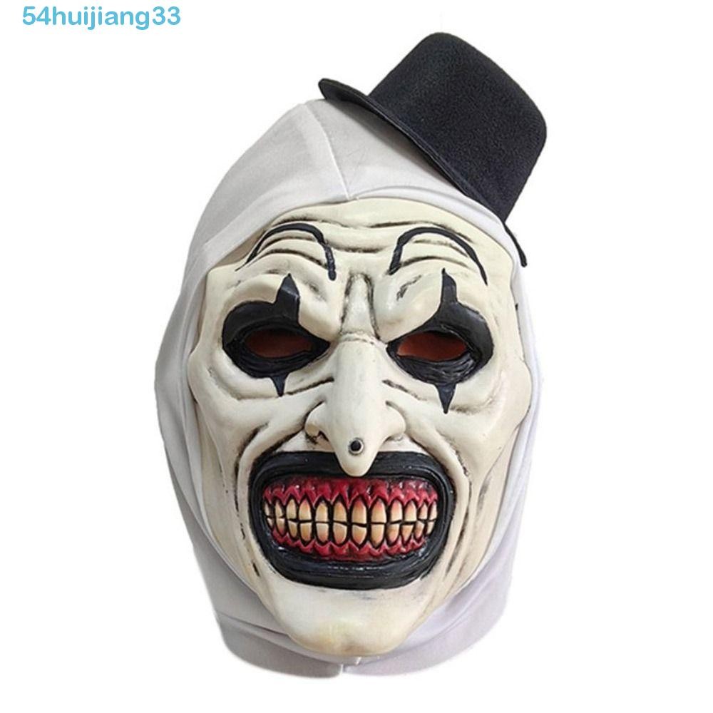HUIJIANG Halloween Bloody Clown Mask, Cosplay Vivid Details Full Face ...