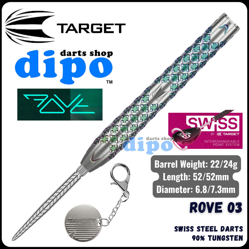 TARGET ROVE 03 (90% Tungsten) - TARGET Swiss Steel Darts | Shopee Malaysia