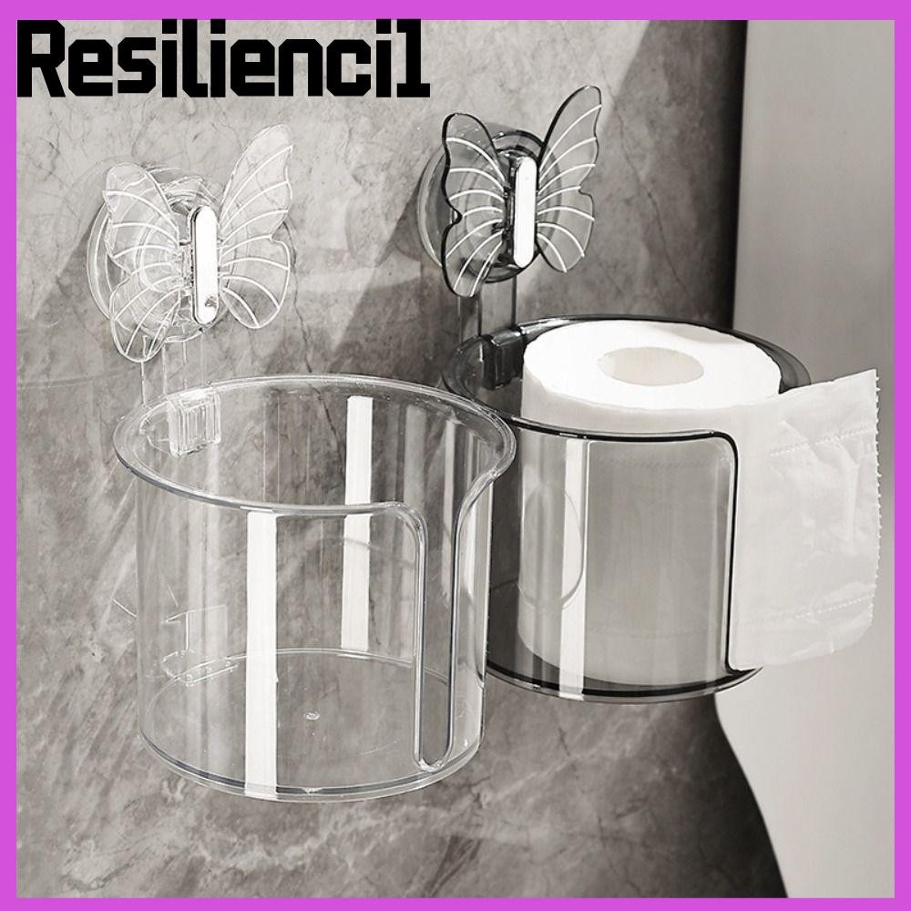RESILIENCI1 Tissue Storage Box, Punch-free Reel Toilet Paper Holder ...
