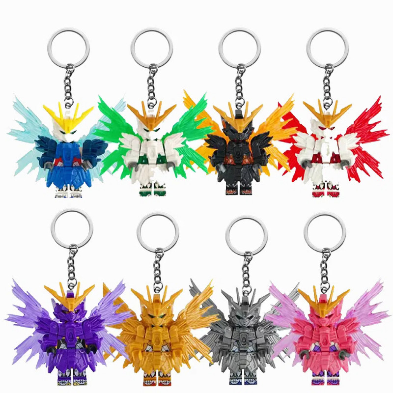 Z mecha building block minifigure robot keychain assembly puzzle toy ...