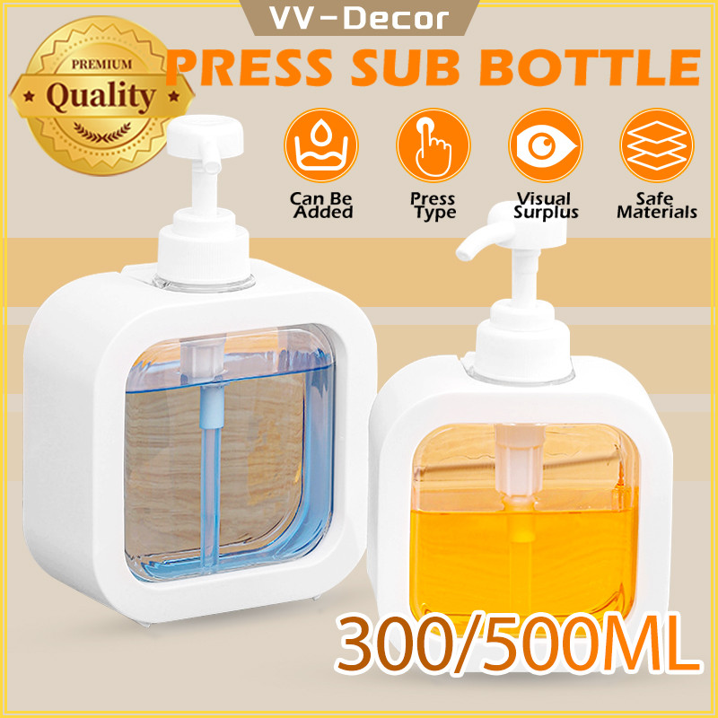 Soap Dispenser 500ml Detergent Press Bottle 300ml Hand Sanitizer ...