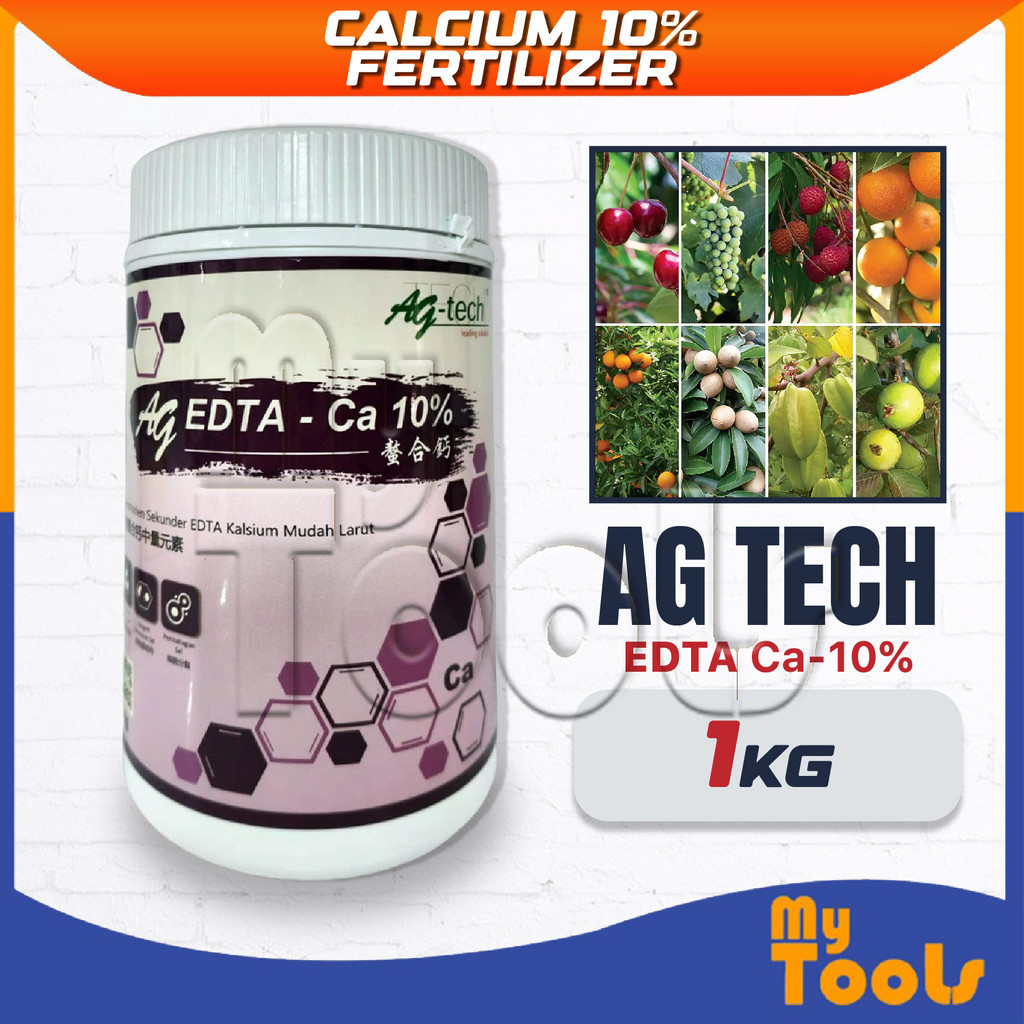 Mytools AG Tech 1kg Calcium EDTA 10% (Ca) Kalsium Chelate Fertilizer ...