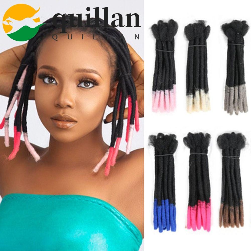 QUILLAN 1 Pcs Handmade Dreadlocks Grey Curly Daily Synthetic Hair ...