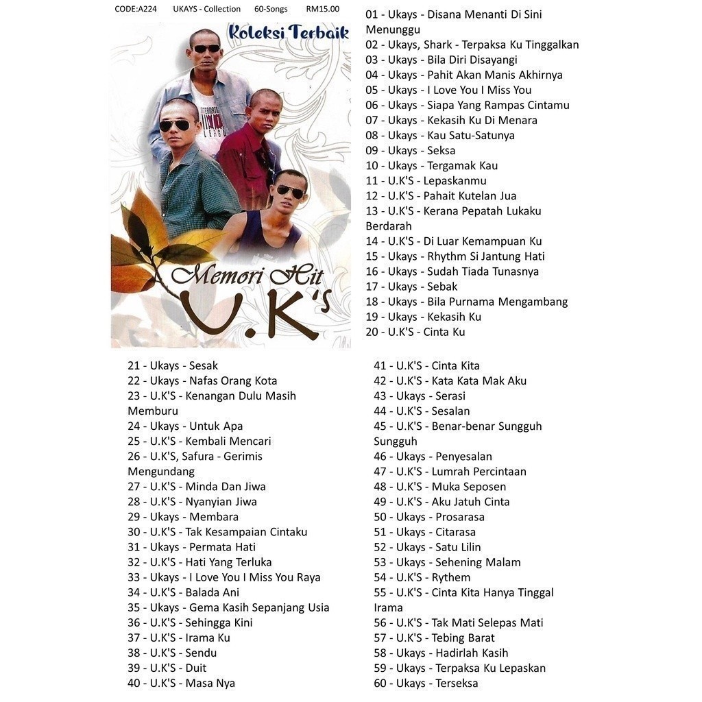 Pendrive Usb Mp3 Song Lagu Ukays Koleksi Terbaik A224 D2 | Shopee Malaysia
