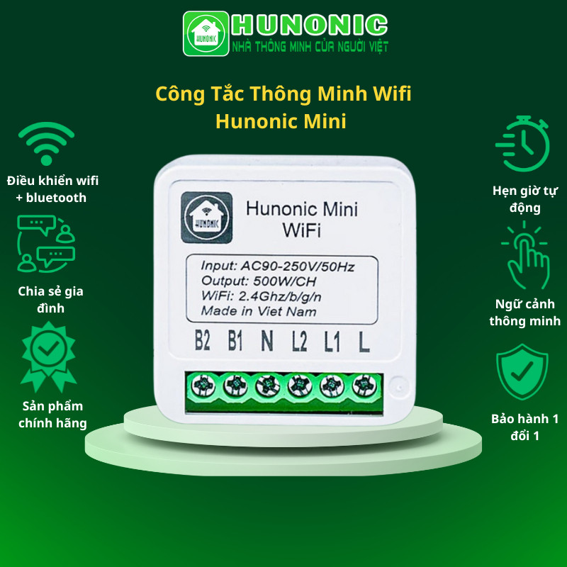 Hunonic Mini Wifi Smart Switch Remote Control via Phone, Automatic ...