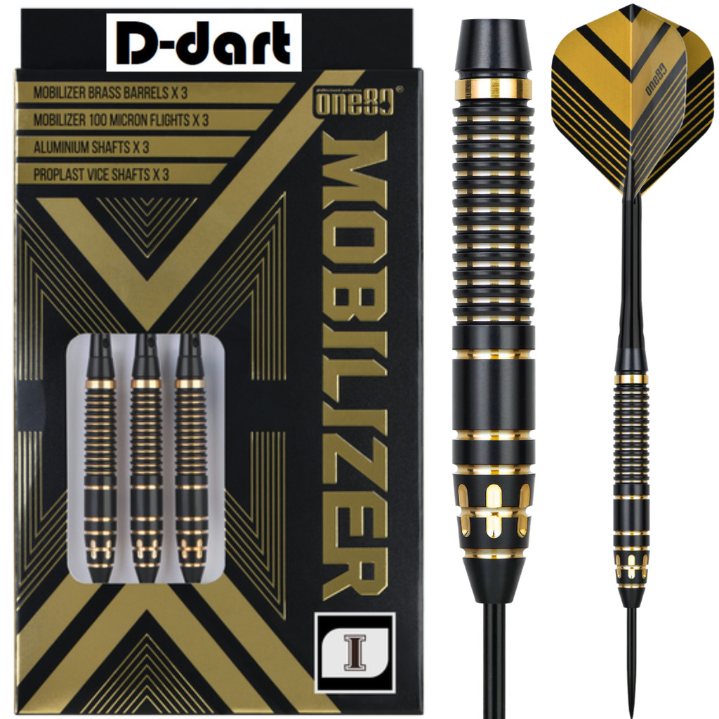 ONE80 STEEL TIP DART - 20G/22G Mobilizer 01 Brass Dart Set Original ...