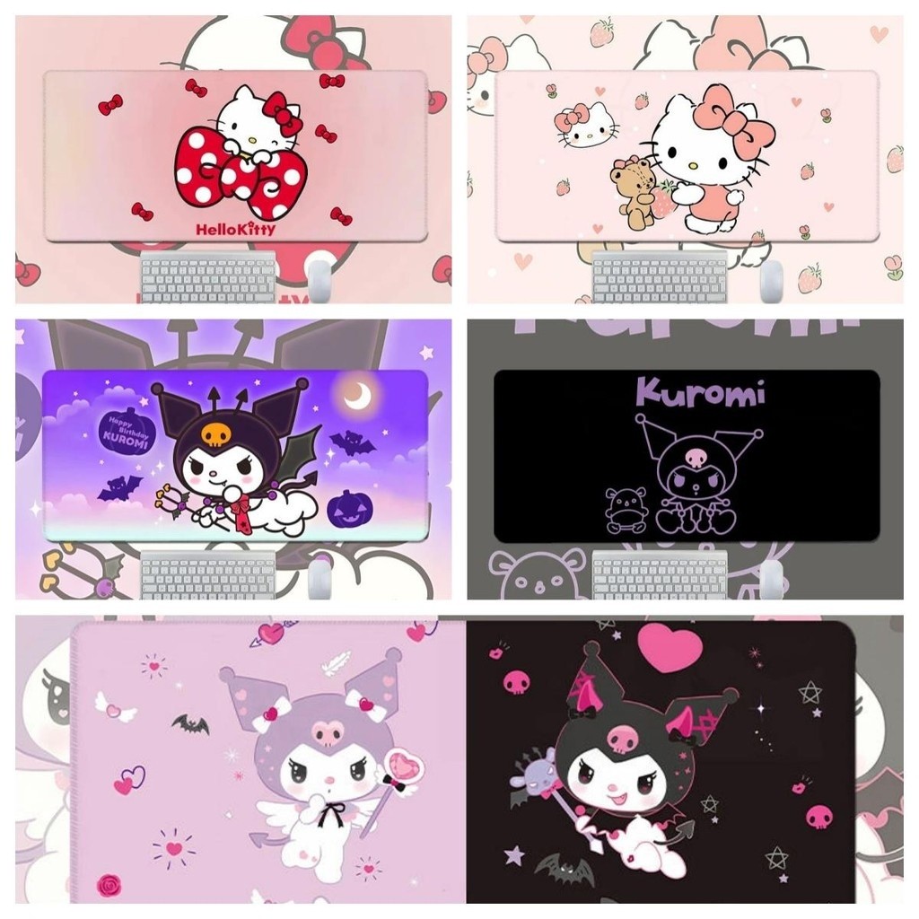 Mouse Pad Cute Cartoon for Kids Girls Kuromi Hello Kitty Study Desk Mat ...