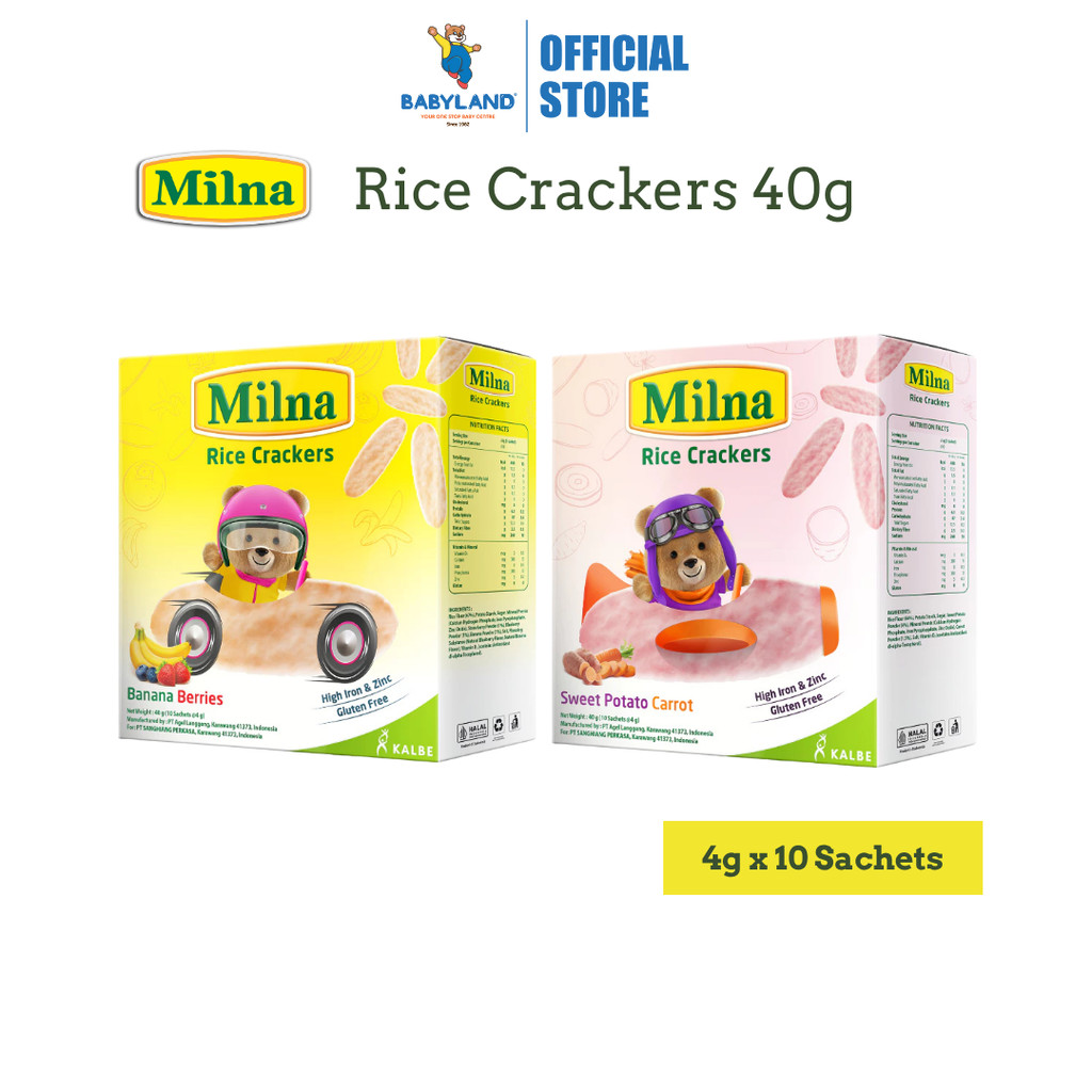 Milna Rice Crackers 40g (4g x 10 Sachets) | Shopee Malaysia