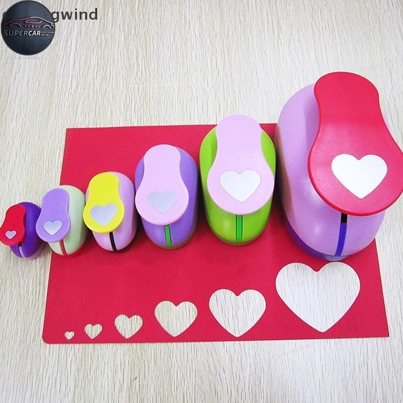SC) Cute Paper Shaper Cutter DIY Cards Making Heart-shaped Hole Punch ...