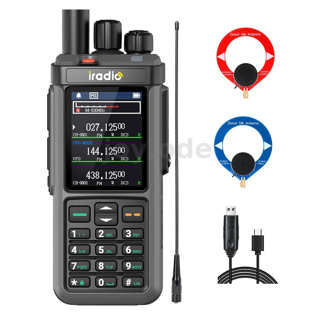 Iradio UV-98 PLUS GPS Version 10W Walkie Talkie Multi Band Radio 2.4 ...