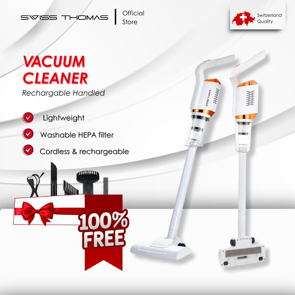 Swiss Thomas Cordless Vacuum Cleaner Rechargeable Handheld Car ...
