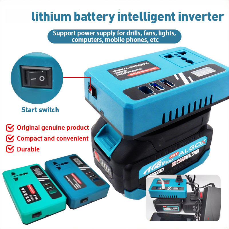 COD Portable Power Inverter 21v to 220v MT Battery 20V Lithium Battery ...