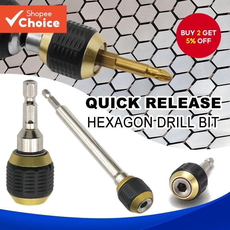1PCS 60/150mm Quick-release Hexagon Drill Bit Coupling Hexagon Shank ...