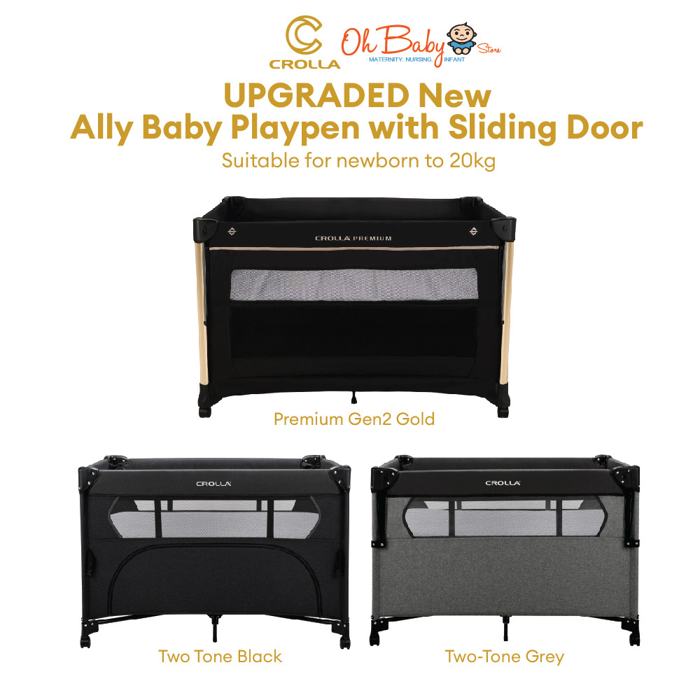 Crolla Ally Baby Playpen with Sliding Door | Shopee Malaysia