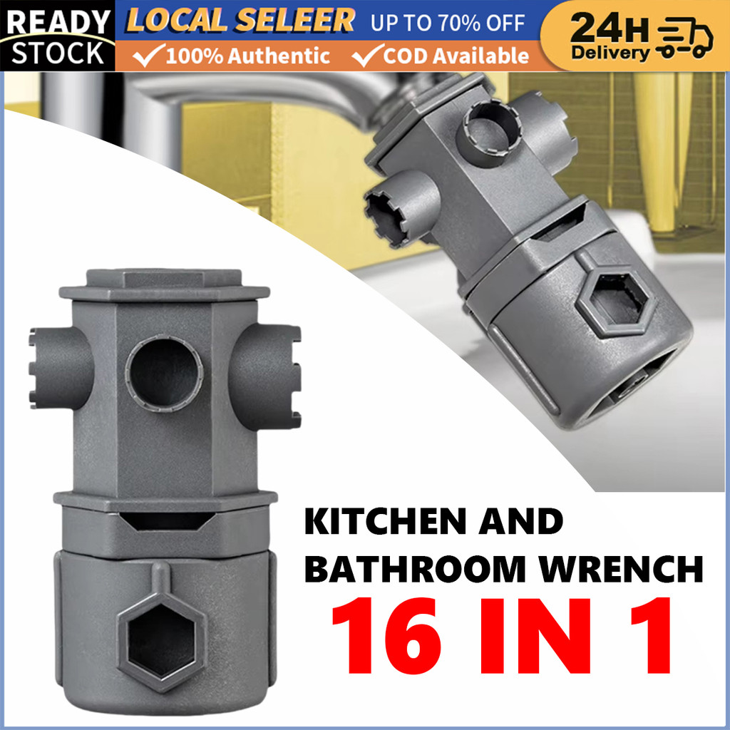 Universal Faucet Wrench Set 16-in-1 Faucet Aerator Removal Tool Wrench ...