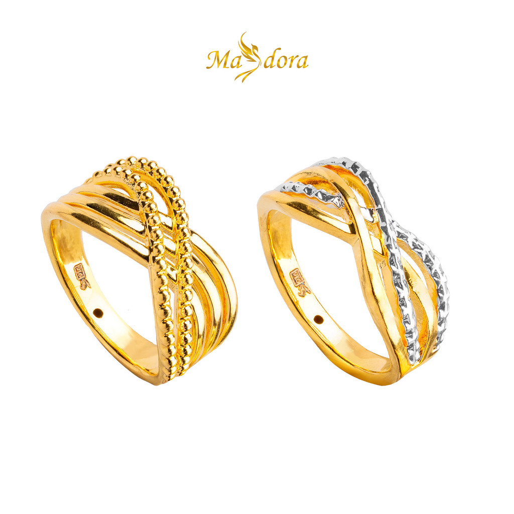 MASDORA 916 Gold Ring Rings Cincin Emas ~ HG Little Wave (EMAS 916/22K ...