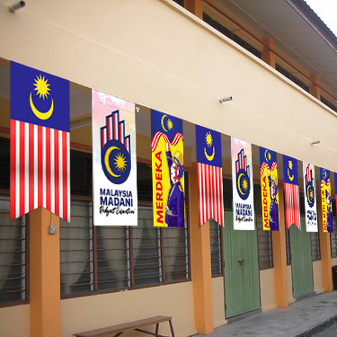 10pcs Hiasan Hari Merdeka sekolah pejabat bendera Malaysia deko merdeka ...