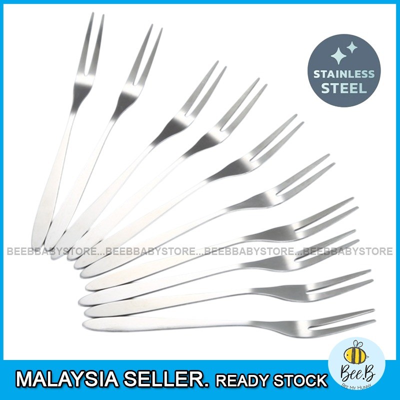 20Pcs Garpu Kecil Kids Small Fork Stainless Steel Fork Fruit Pick Kids ...