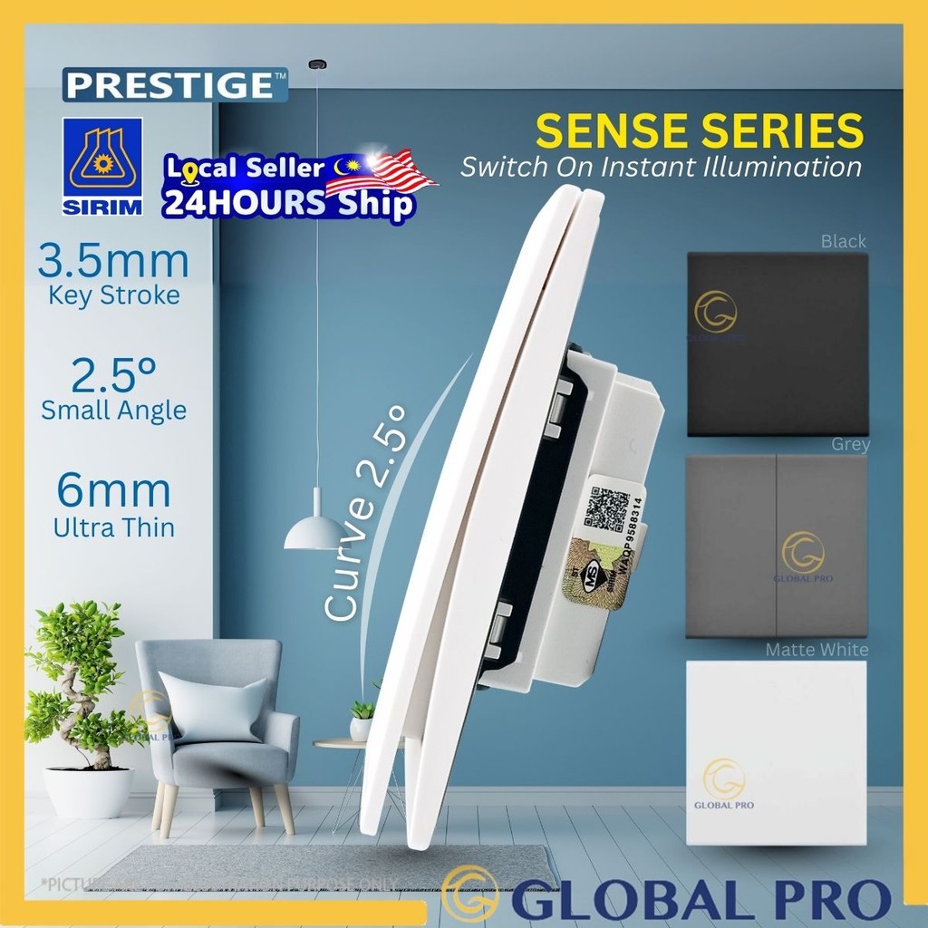 [SIRIM] PRESTIGE SENSE Switches & Socket 13A 15A 20A Suis Soket Multi ...