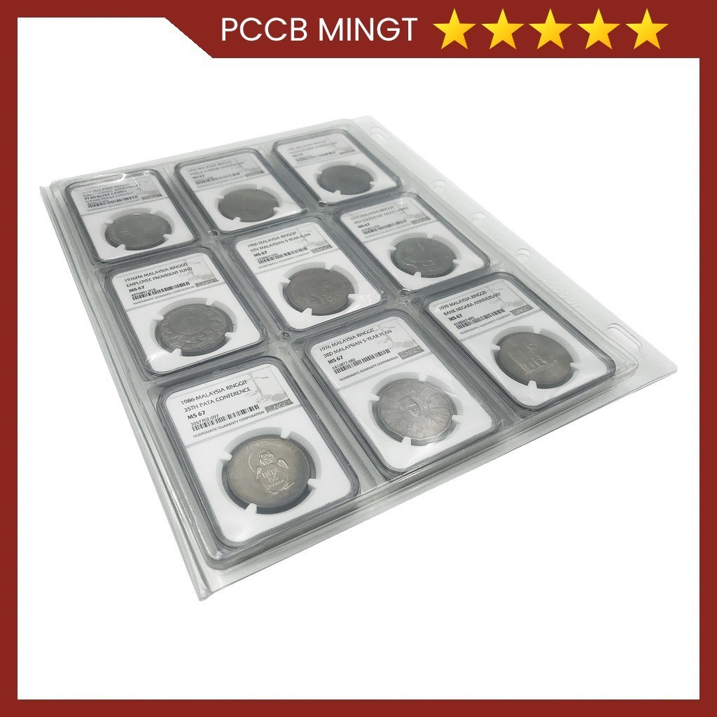 PCCB MINGT 1Pc Transparent PET Coin Slab Capsule Storage Insert Sheets ...