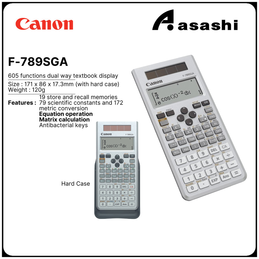 [605 Functions] CANON F-789SGA / 789SGA Original Scientific Calculator ...