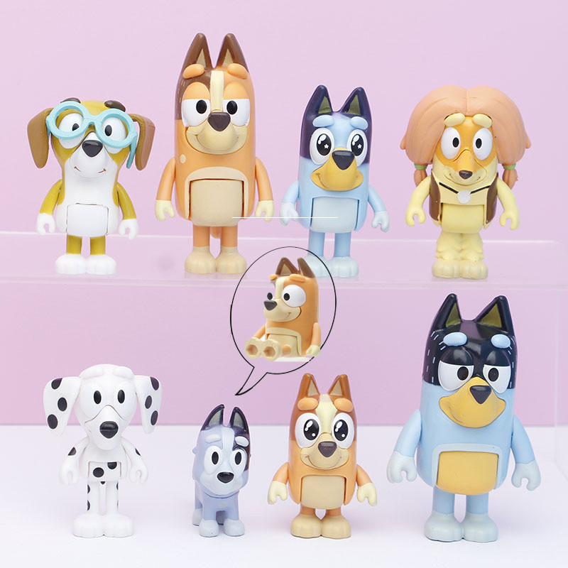 Bluey and Bingo Chattermax Chilli Coco Chloe Bluey Figure Model ...