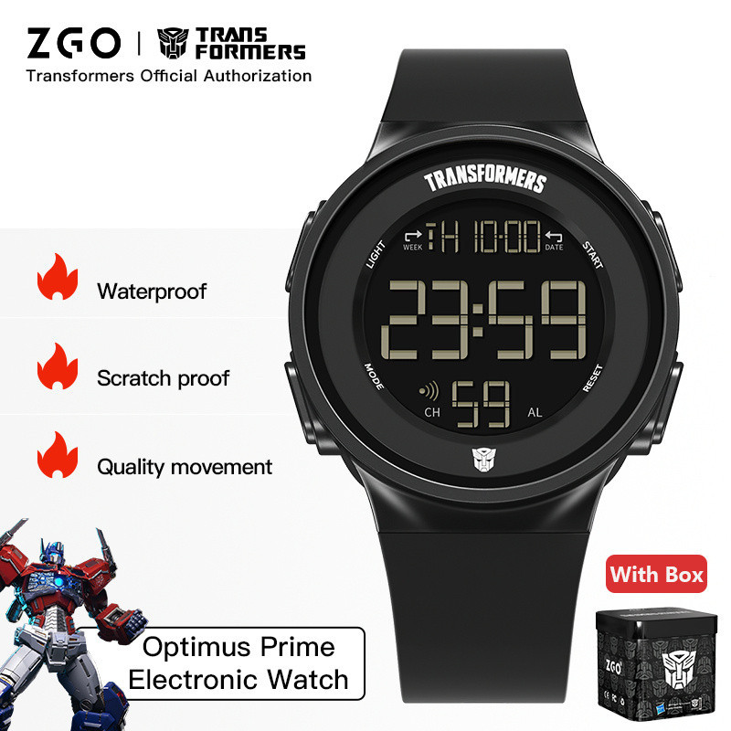 ZGO x Transformers Waterproof Electronic Watch For Men's Youth Junior ...
