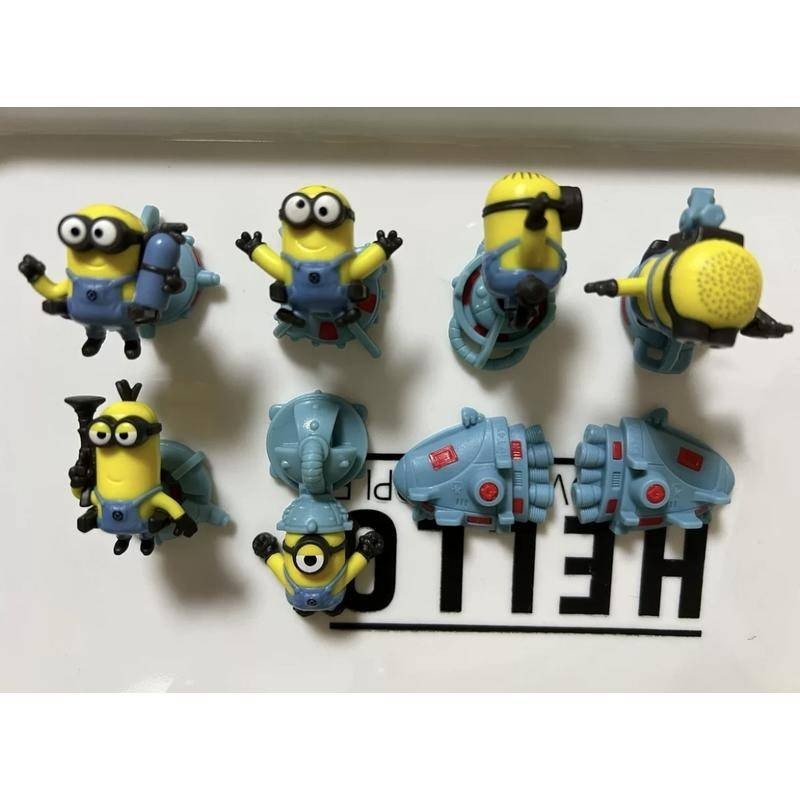 2024 Kinder Minions Action figures, complete set of 8,refrigerator ...