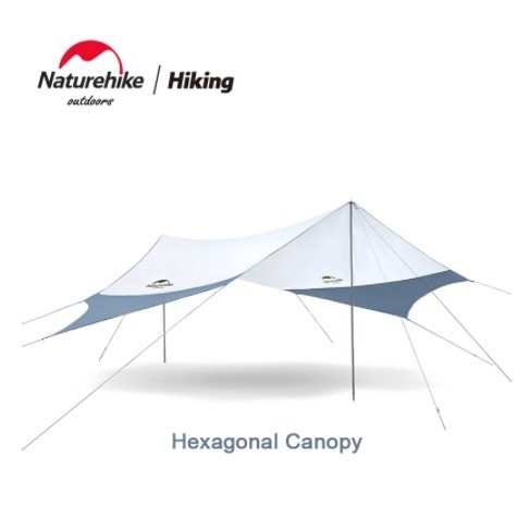 Naturehike Silver Coating Hexagon Canopy 150D Sunscreen Tarp UPF 50 ...