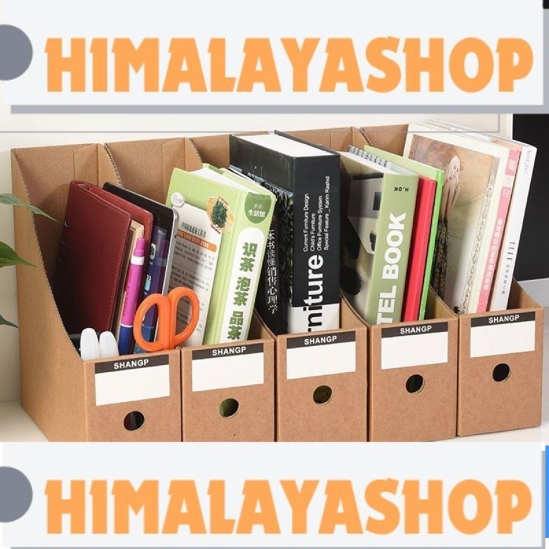 S1044 Kraft Paper Cardboard Magazine File Holders Documents Box ...