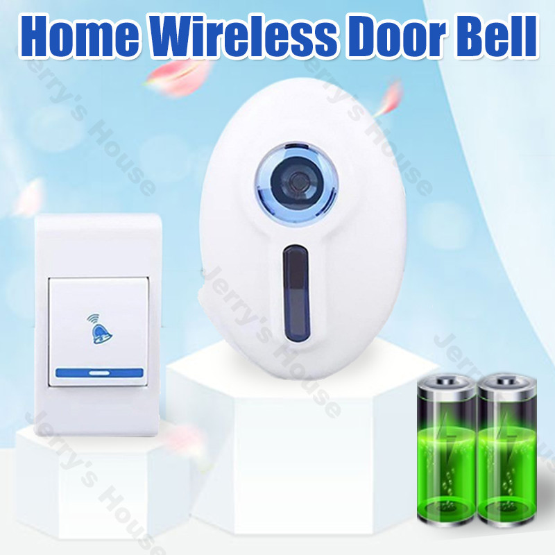 READYSTOCK Self Powered Waterproof Wireless Door Bell Remote Control ...
