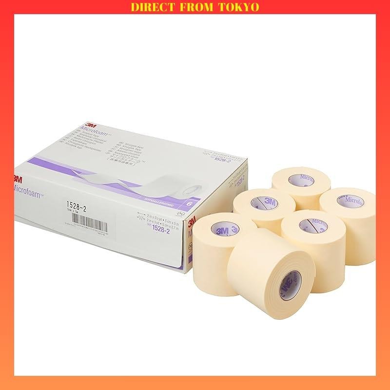 3M Microfoam Surgical Tape 1528-2 50mm×5m 6 Rolls Medical Tape Gauze ...