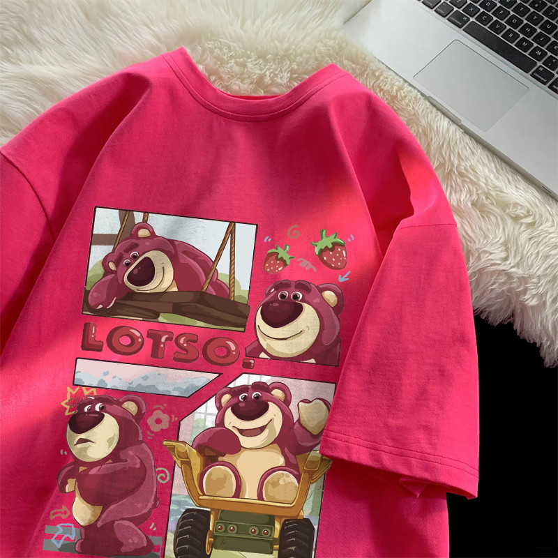 A0048*NUZIRO Korean style fashionable rose red strawberry bear lotso ...