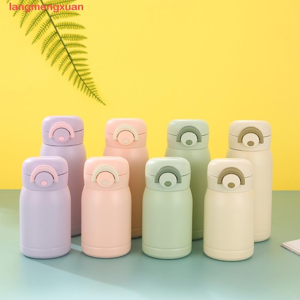 LANGMENGXUAN Vacuum Flask, 304 Stainless Steel Pop-up Lock Mini Thermos ...