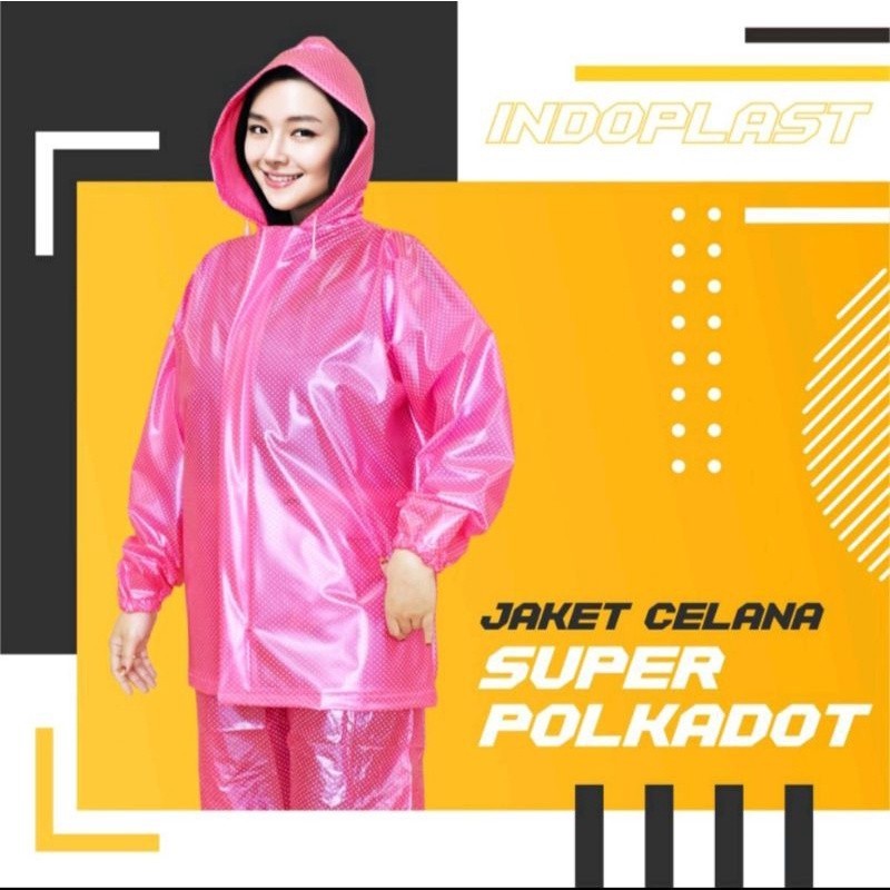[GStore] Indoplast Super Polkadot Pants Jacket Raincoat | Shopee Malaysia