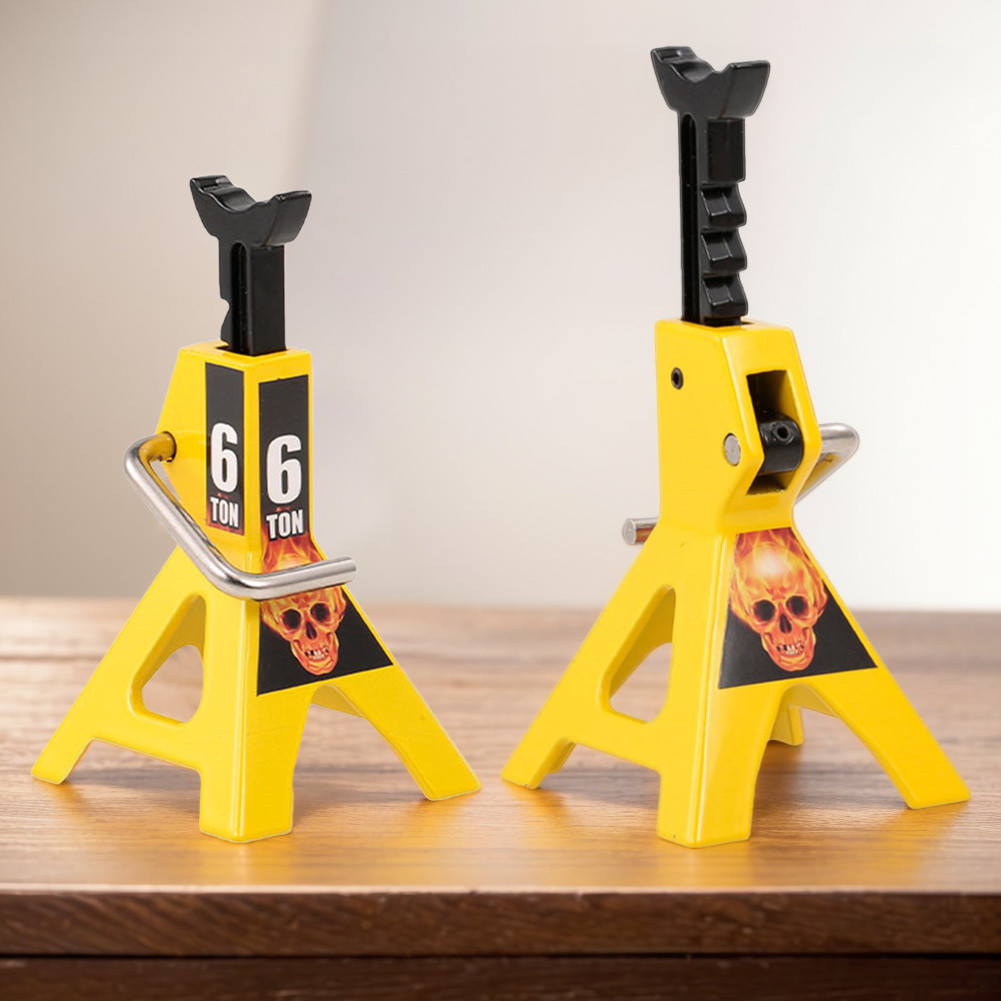 2 Pcs Toy Simulation Metal 6T Jack Repair Stand Height Adjustable 6T ...