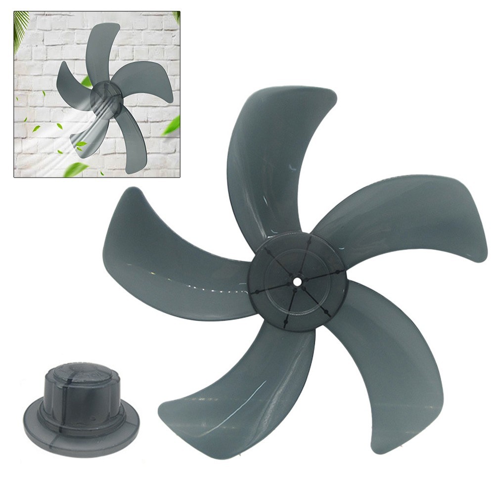 {New822}16 inch Household Fan Blade Five Leaves With Nut Cover For ...
