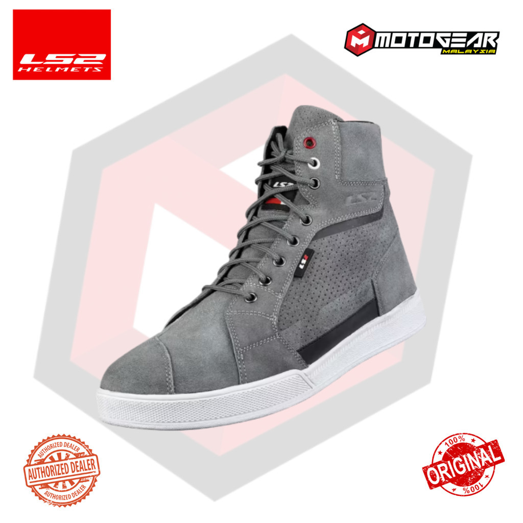 LS2 DOWNTOWN WATERPROOF RIDING SHOES DARK GREY | Shopee Malaysia